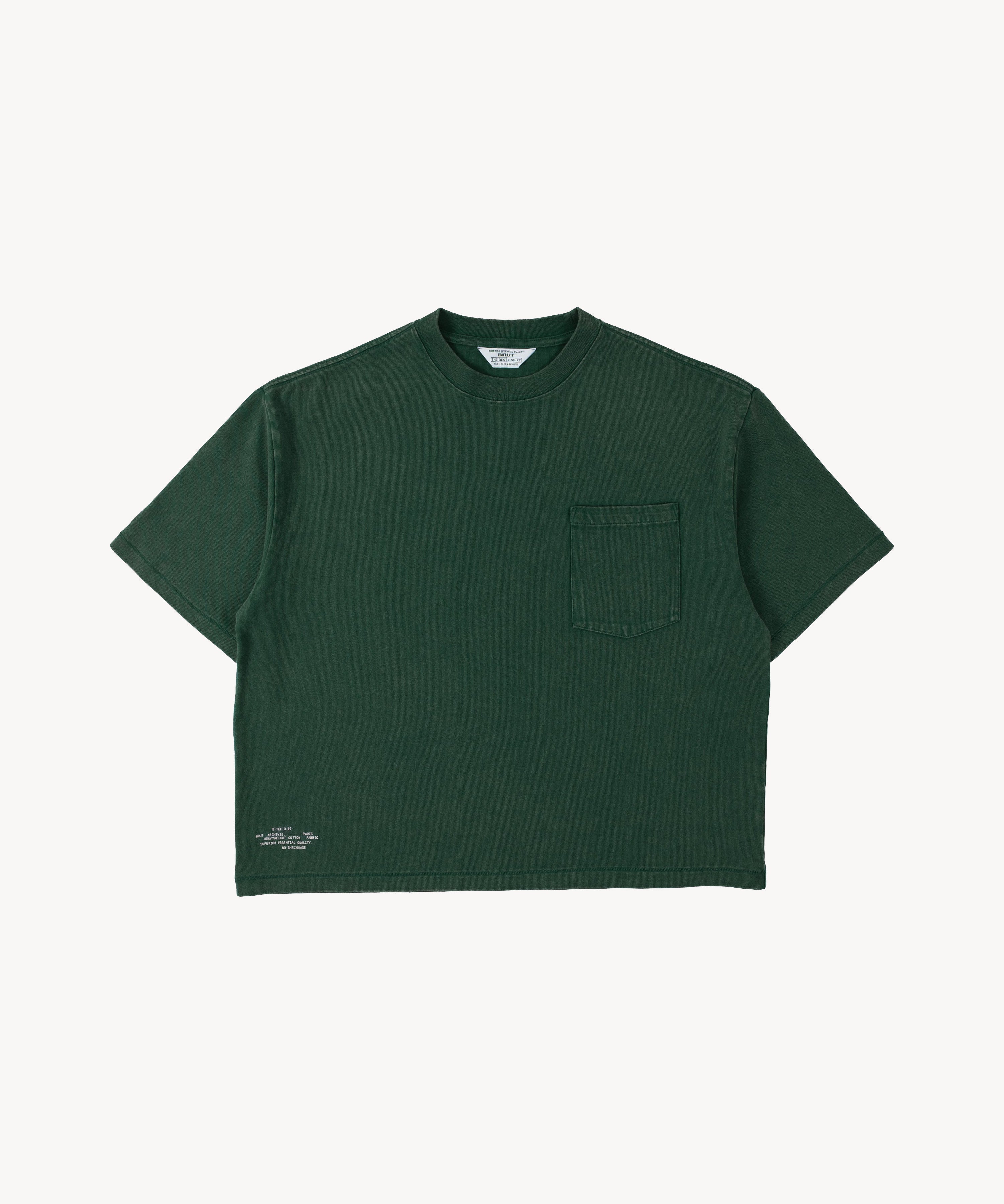 THE BEST POCKET TEE - FOREST GREEN | BRUT PARIS 03 | Worldwide shipping ...
