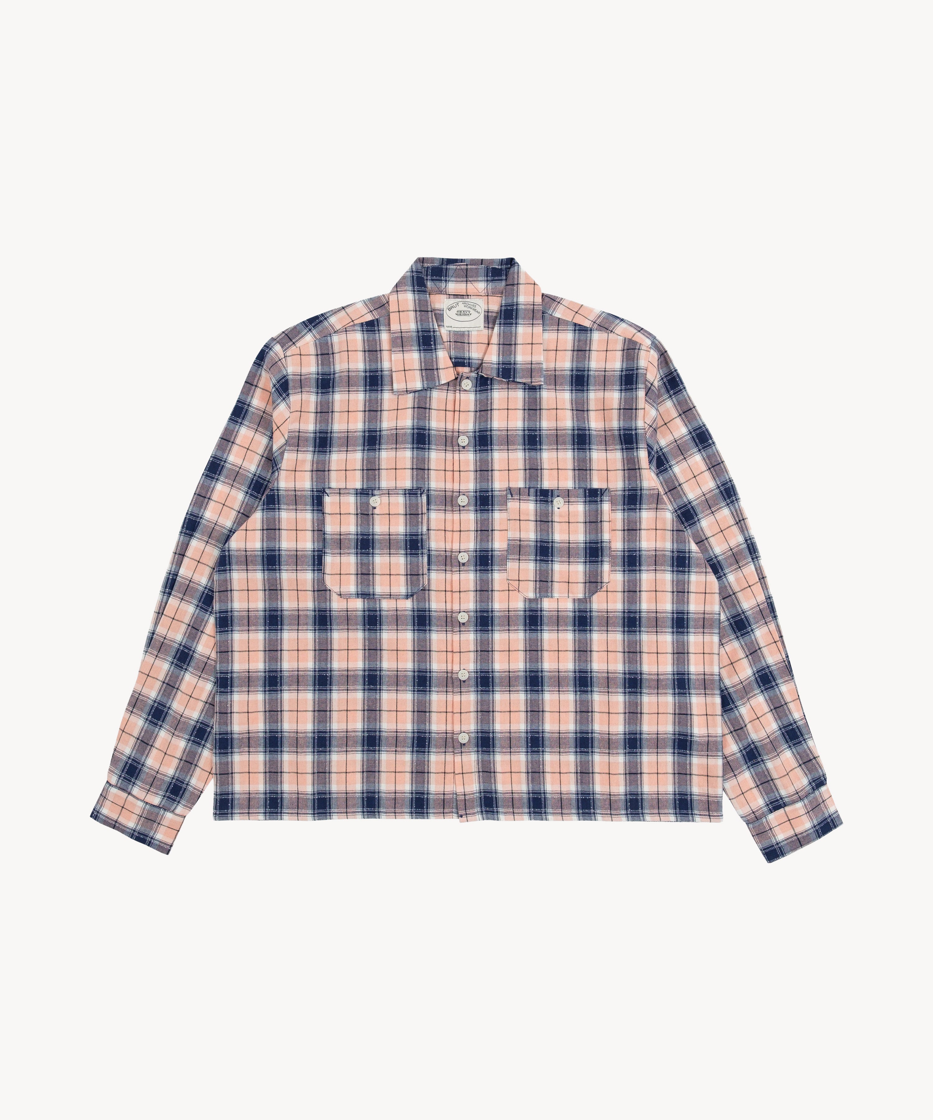 THE OVERSIZED WORK SHIRT - NAVY / PINK | BRUT PARIS 03 | Worldwide ...
